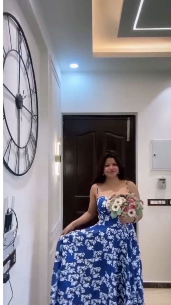 Indigo Bloom Floral Maxi Dress - Best Seller – Indie Collective